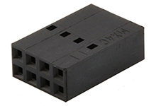 2.54mm Pitch SL Crimp Housing, Dual Row, Version A, Non-polarized, 54 Circuits, Black
