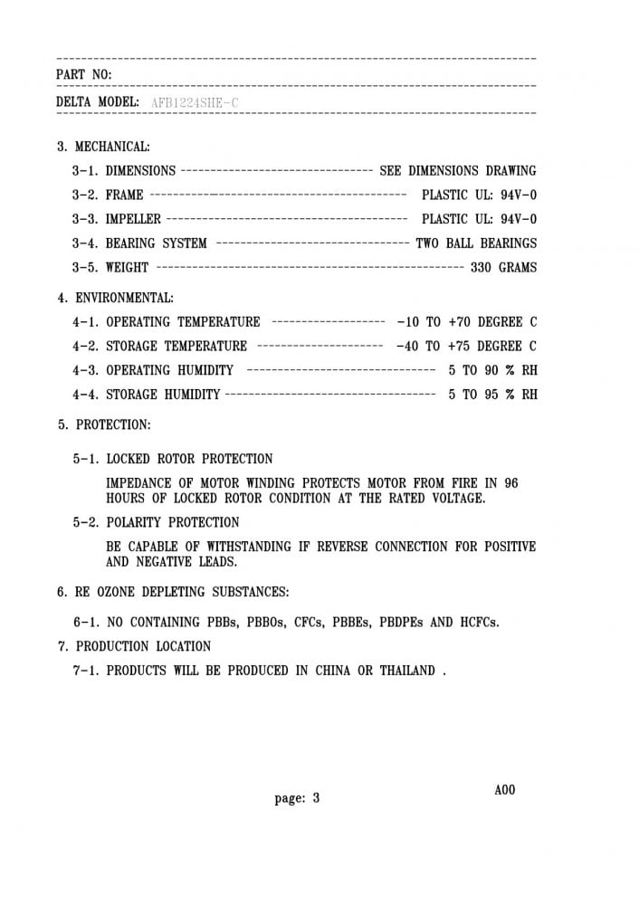 AFB1224SHE-C specification page 5