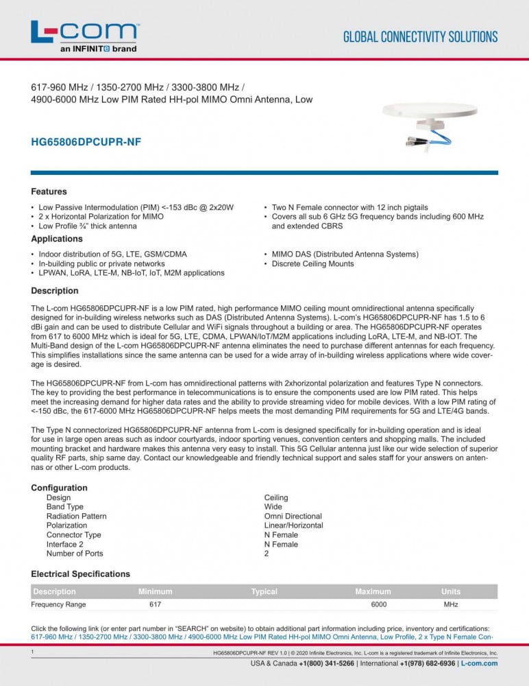 HG65806DPCUPR-NF technical document page 1
