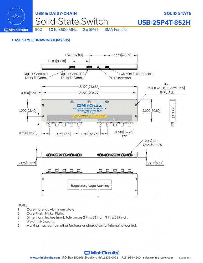 USB-2SP4T-852H technical document page 10