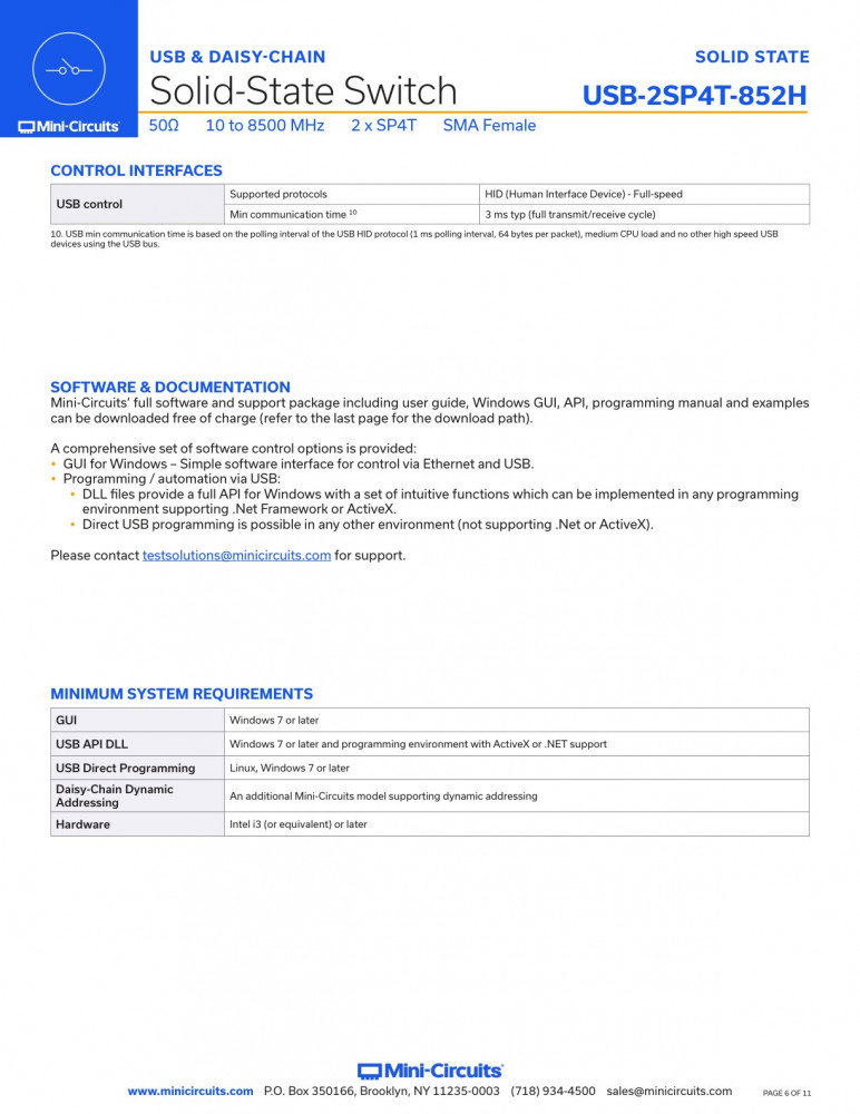 USB-2SP4T-852H technical document page 6