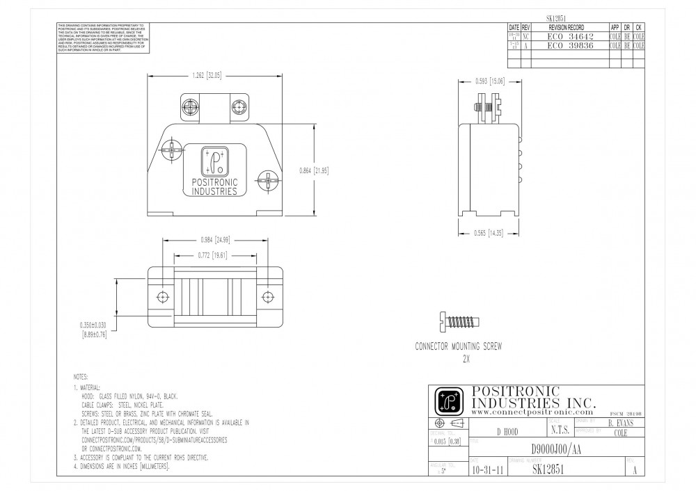 D9000J00/AA D HOOD drawing reference