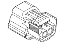 5.00mm Pitch Automotive Horn Female Housing, Vertical, 2 Circuits for 2.28mm Tab