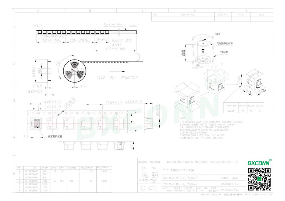 WF-1E150AxP product drawing page 2
