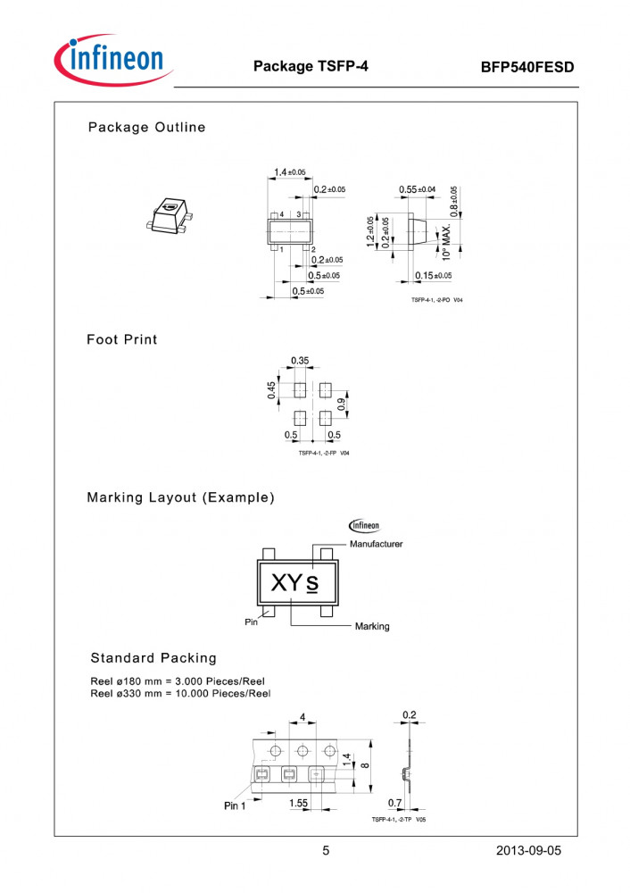 BFP540FESD datasheet page 5