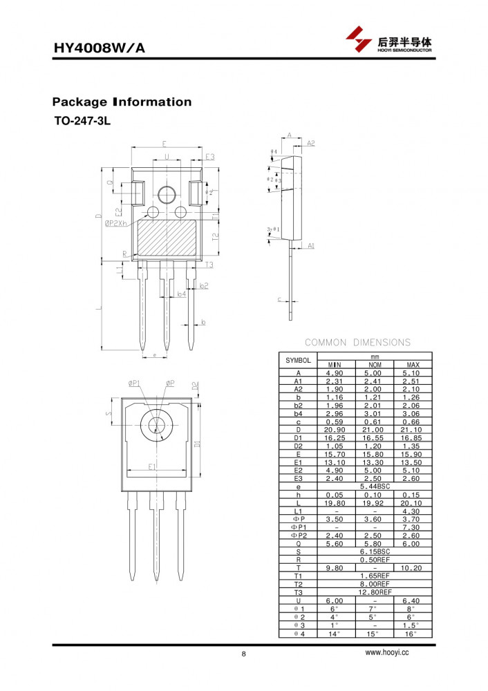 HY4008W datasheet page 8