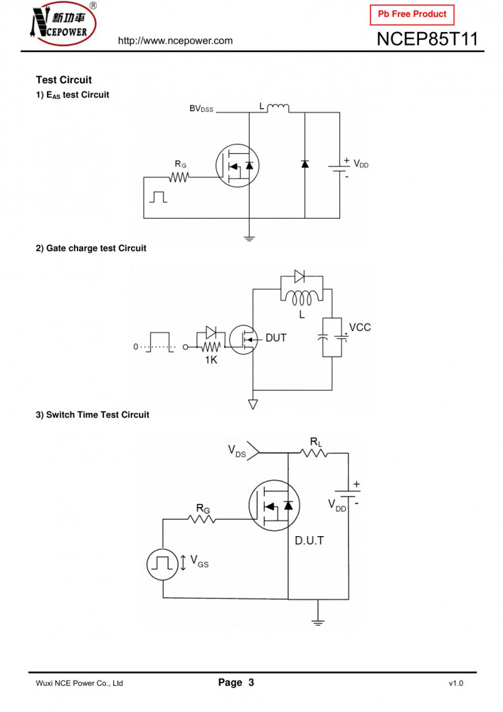 NCEP85T11 datasheet page 3