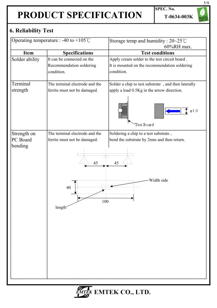 BLN2012-750-2P-T1 specification page 6