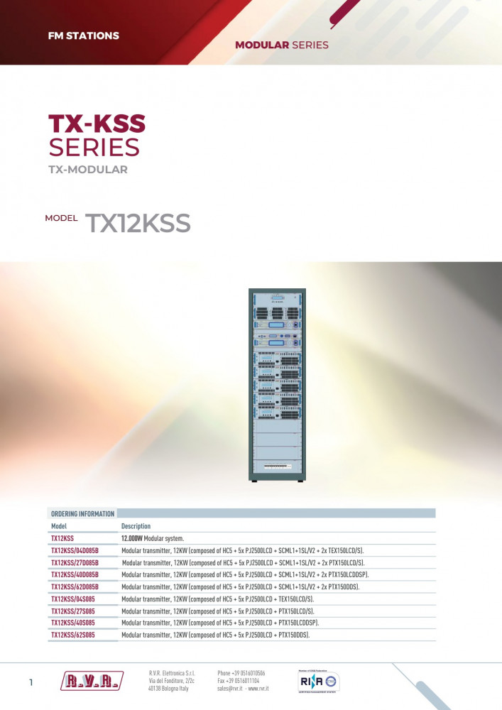 TX12KSS technical document page 1