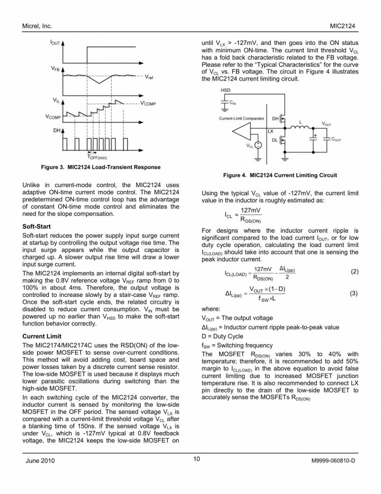 MIC2124 technical document, page 10