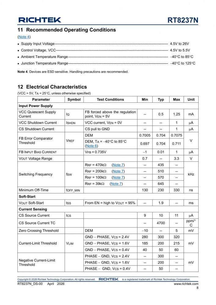 RT8237 technical document page 8