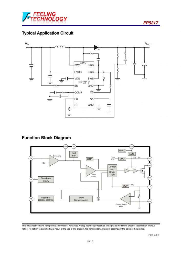 FP5217 datasheet page 2