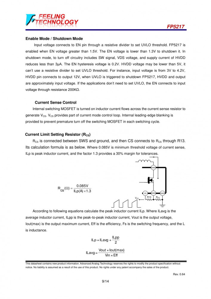 FP5217 datasheet page 9