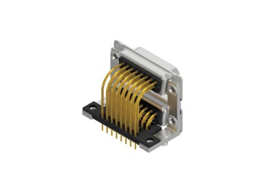 D-SUB Dual Port • Dual port 15-pos. /15-pos. • Dual port socket upper / Socket bottom • Solder pin angled .625