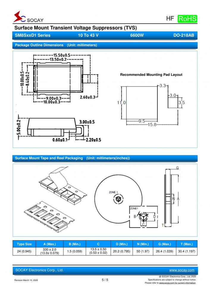 SOCAY SM8SxxD1 datasheet page 5
