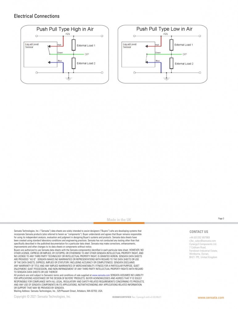 OLS500D3 technical document page 3