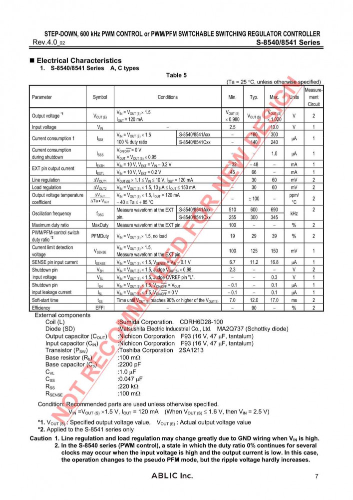 S-8541C32FN-IIRT2G technical document page 7