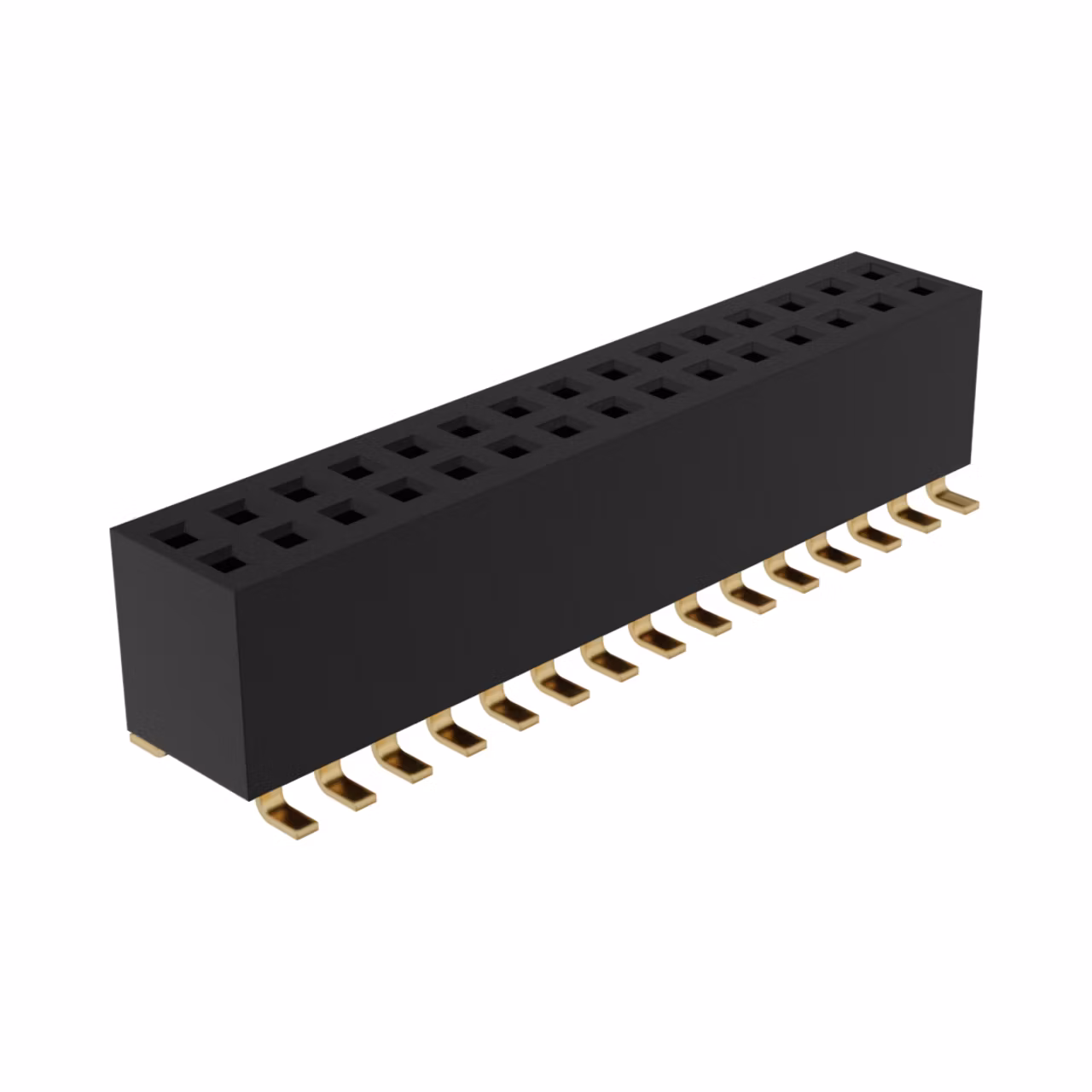 1.27mm Pitch Board-to-Board Receptacle, Dual Row, Vertical, Surface Mount, 0.25µm Gold (Au) Plating, without Kapton Tape, 30 Circuits, Tube,  Lead-Free for sale