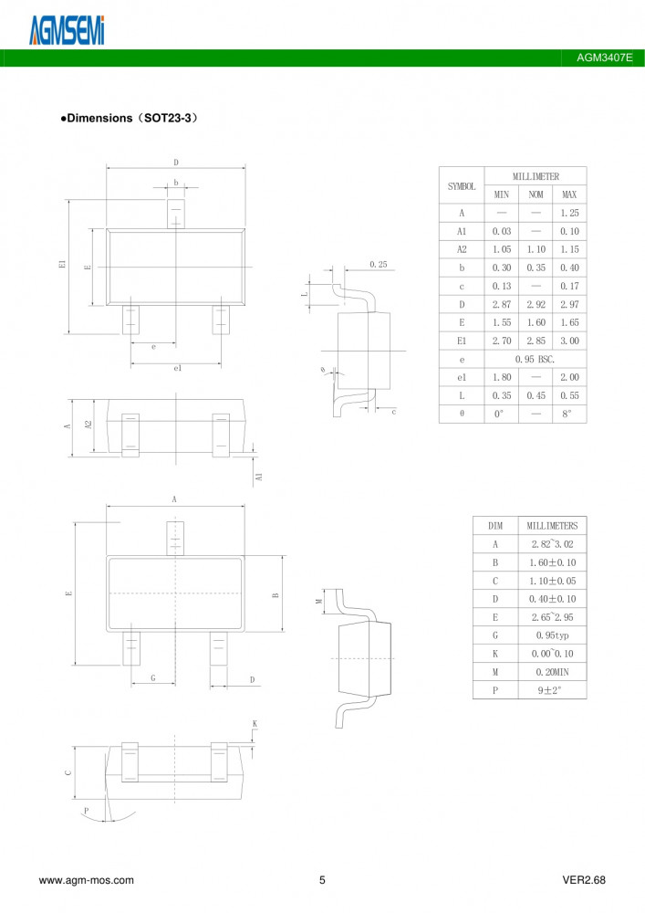AGM3407E datasheet page 5