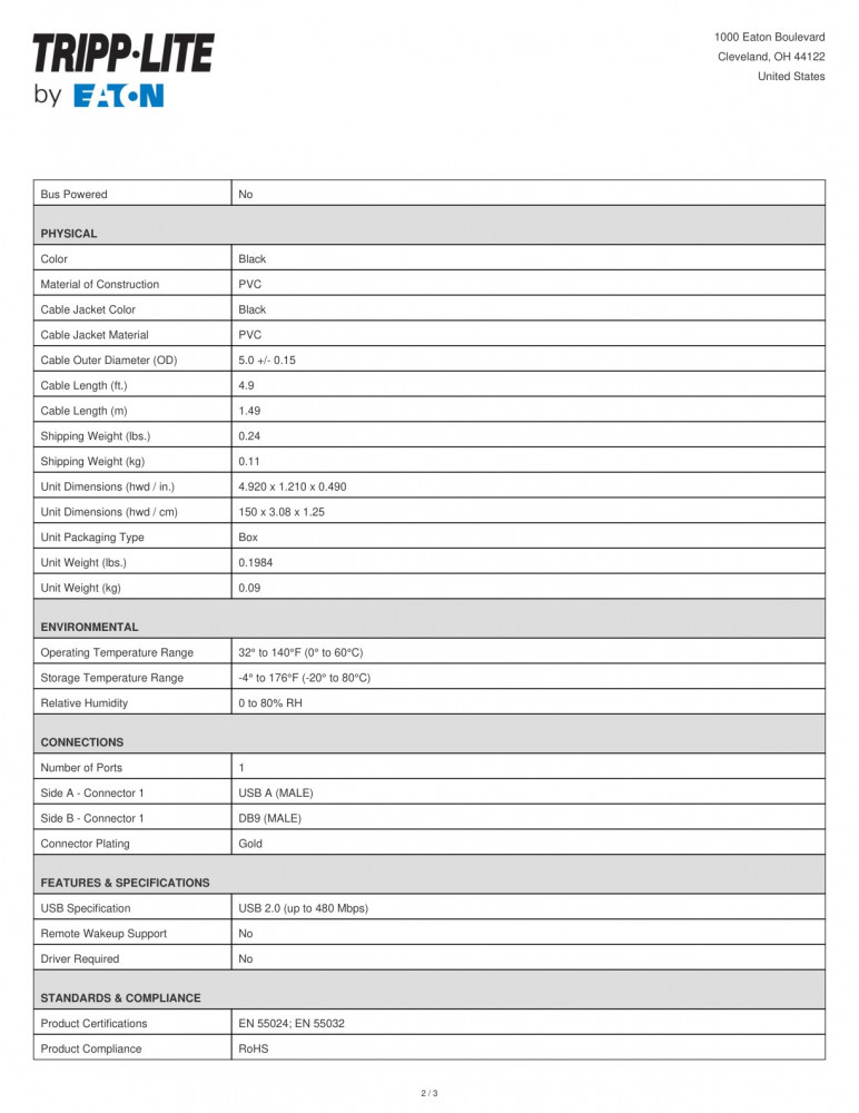 EATON U209-000-R technical document page 2
