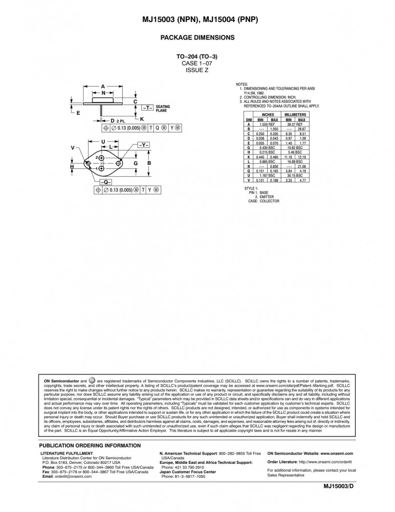 MJ15003 technical document page 4