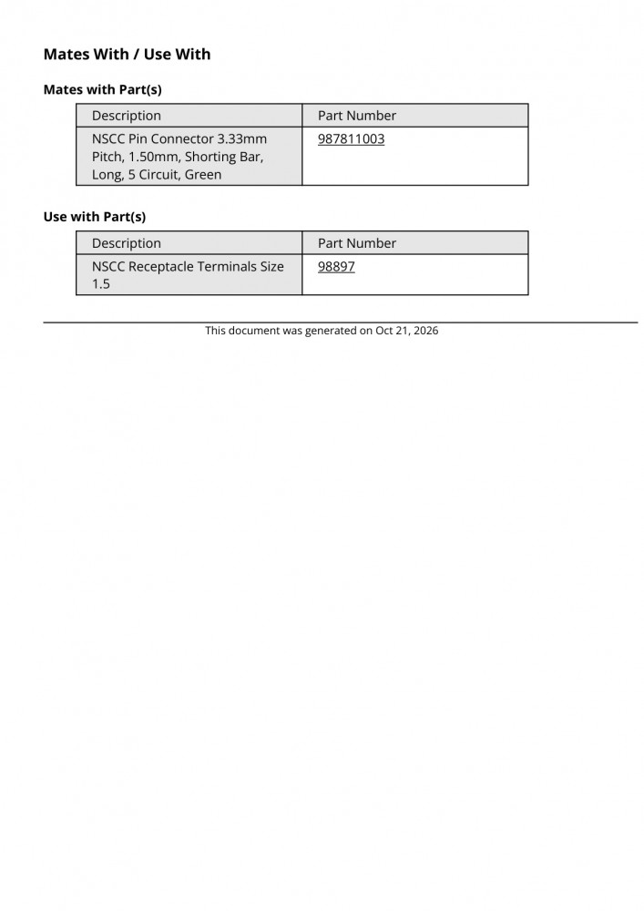 Technical document image 3 for MOLEX 987841003