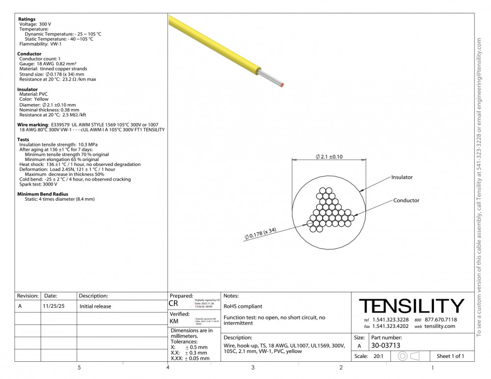 Product drawing preview for Tensility International part 30-03713