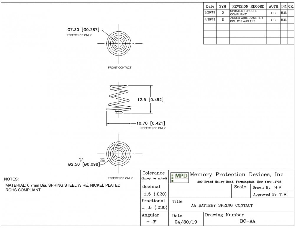 MPD BCAA technical document page