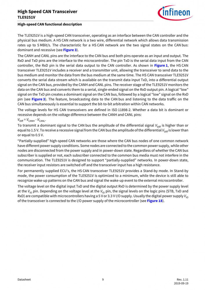 TLE9251VLE datasheet page 9