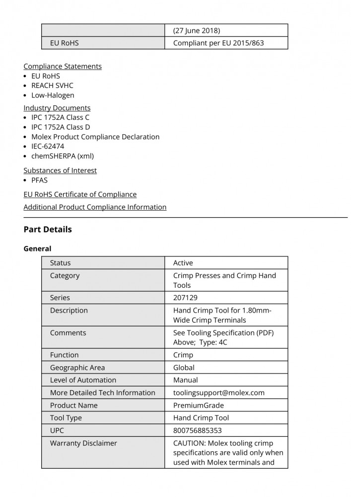 Molex 638190600 technical document preview, page 2
