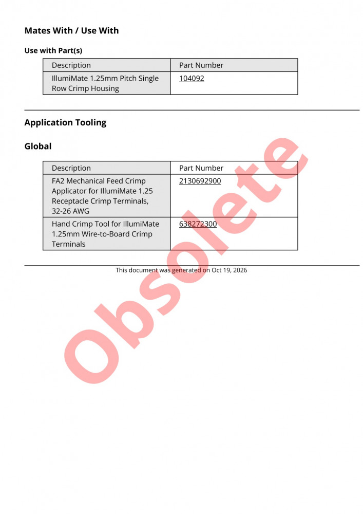 Molex connector product specification page 3