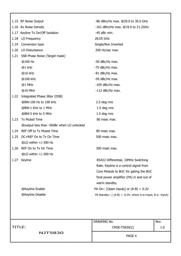 NJT5830 specification document page 4
