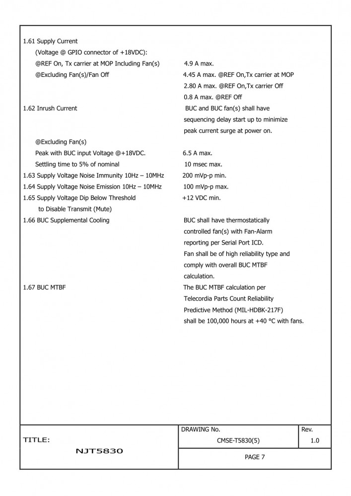 NJT5830 specification document page 7