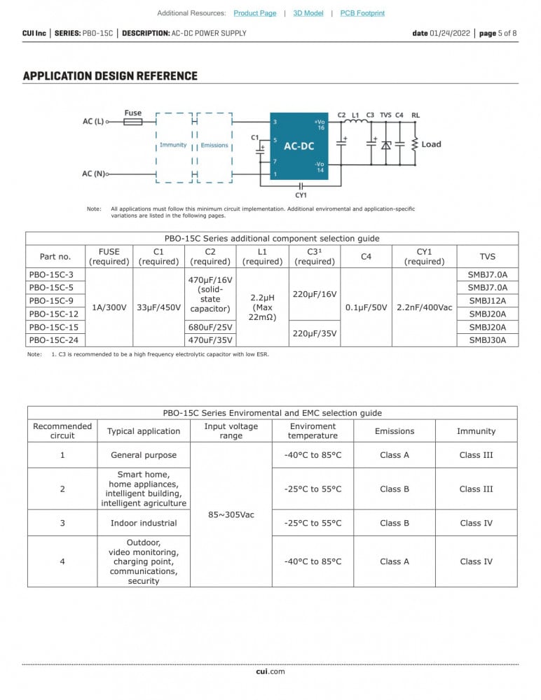 CUI PBO-15C-24 datasheet page 5