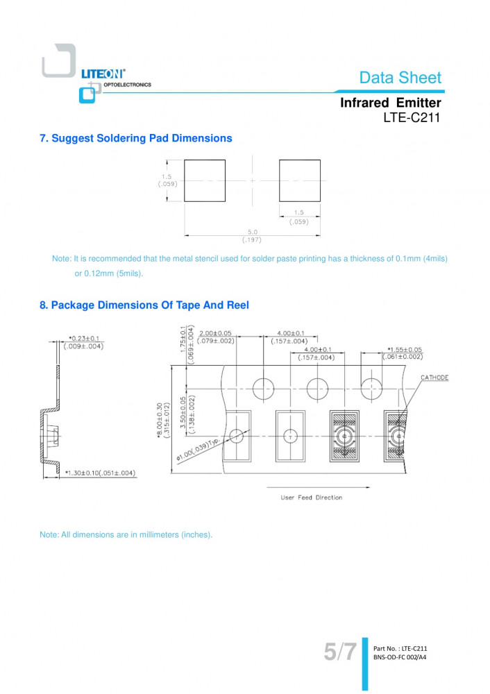 LTE-C211 datasheet page 6