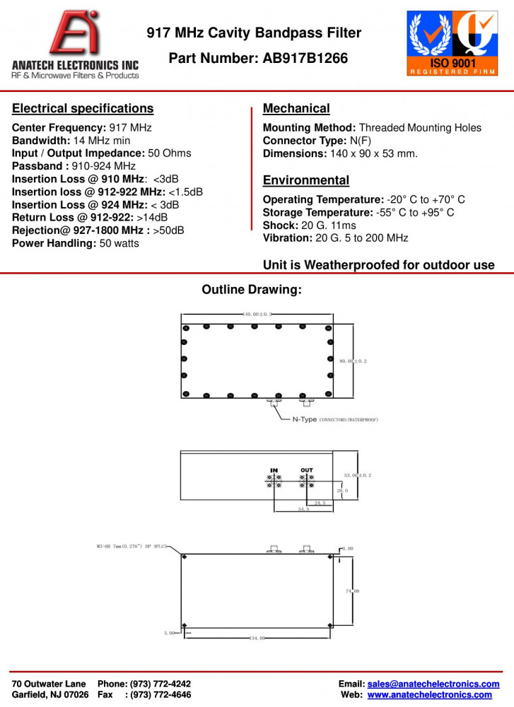 AB917B1266 technical document page 1