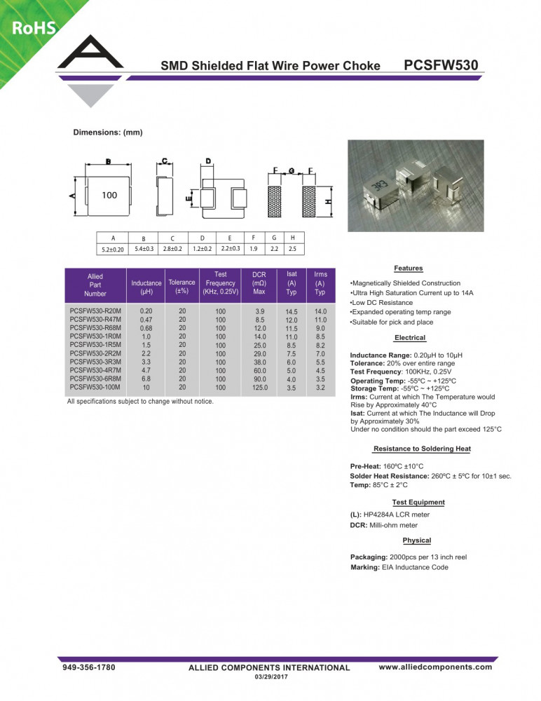 PCSFW530 series technical document image