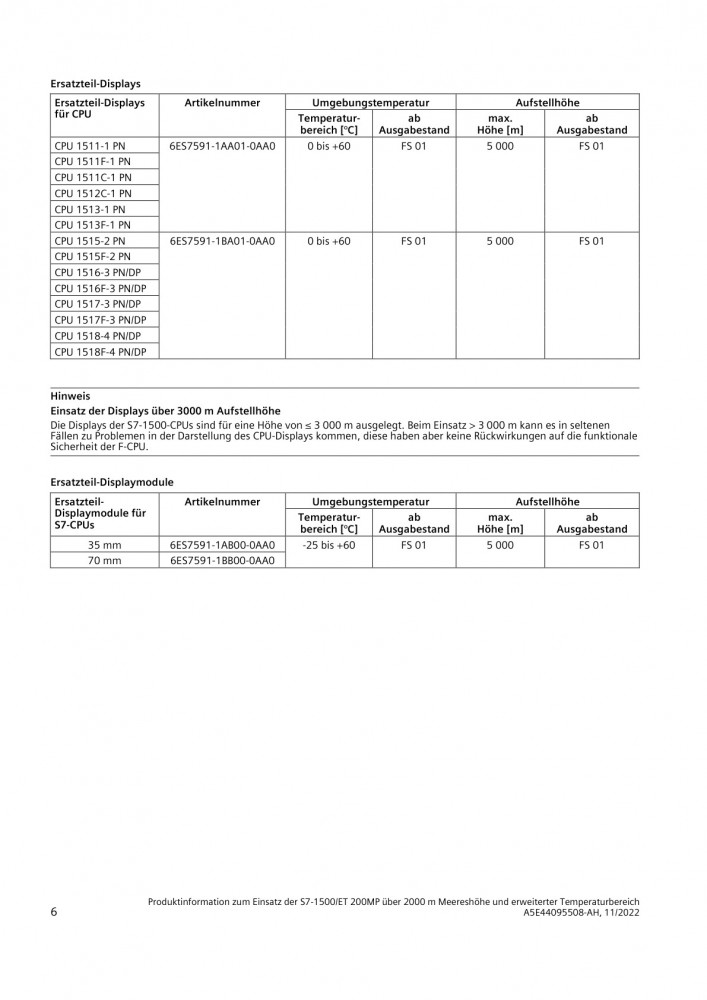Siemens 75CF14 document page 6