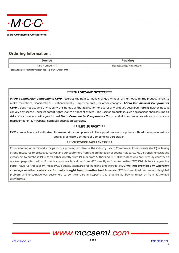 DTC114TE-TP MCC datasheet page 3