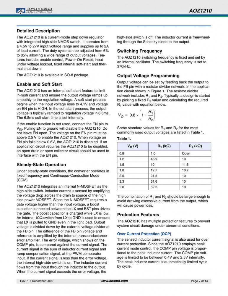 AOZ1210AI datasheet page 7