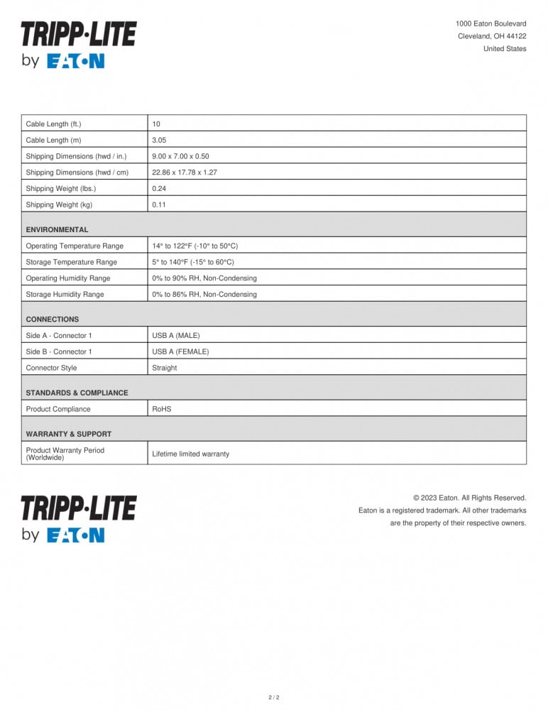 EATON U024-010 technical document page 2
