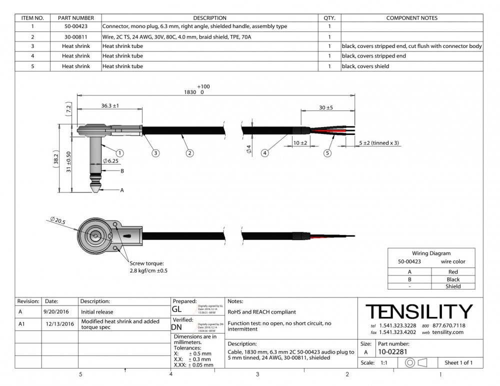 Tensility International 10-02281 product drawing page