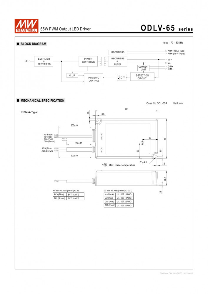 MEAN WELL ODLV-65-36 datasheet page 5
