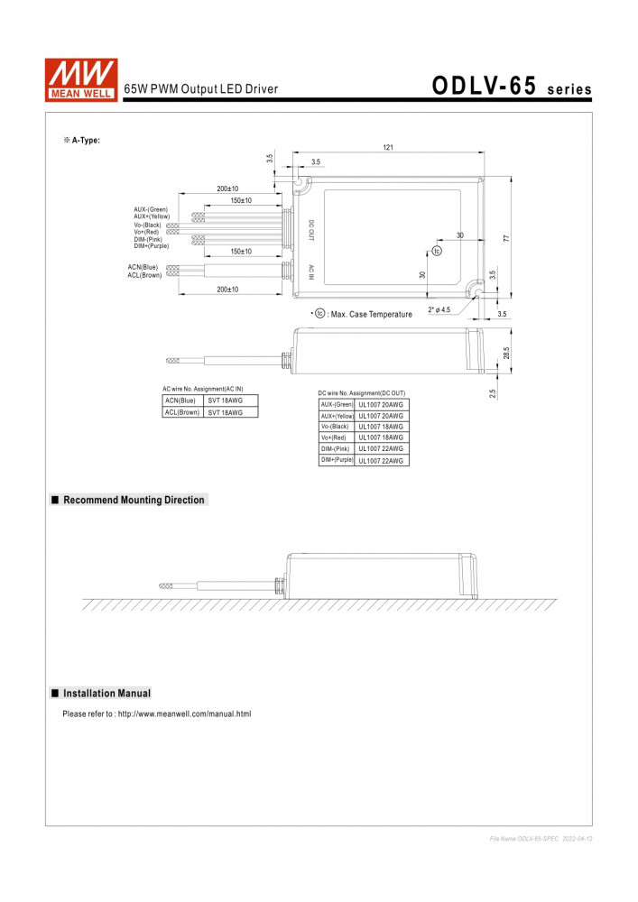 MEAN WELL ODLV-65-36 datasheet page 6