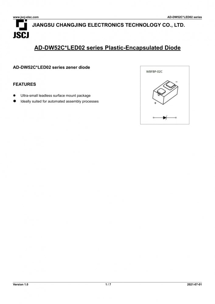 AD-DW52C4V3LED02 datasheet page 1