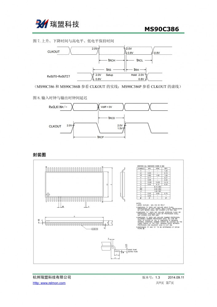 MS90C386B datasheet page 7
