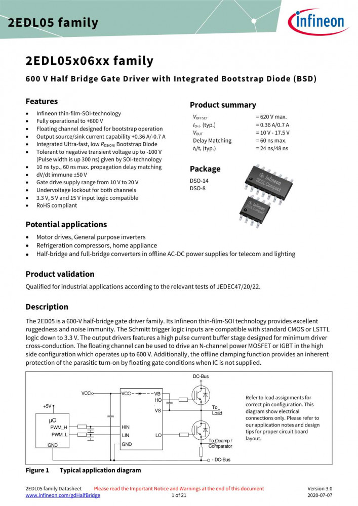 2EDL05I06PFXUMA1 technical document page 1