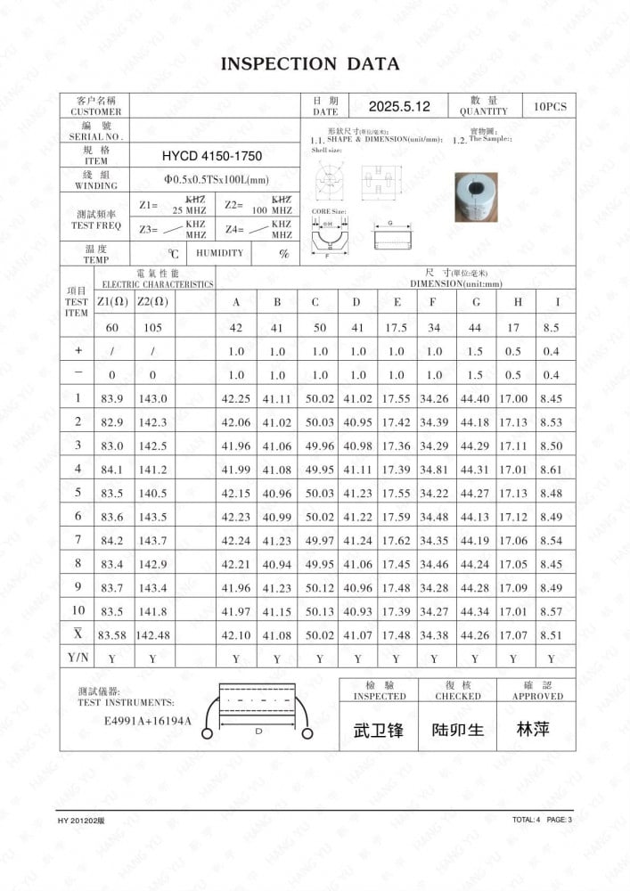 HYCD4150-1750 material and dimensional data