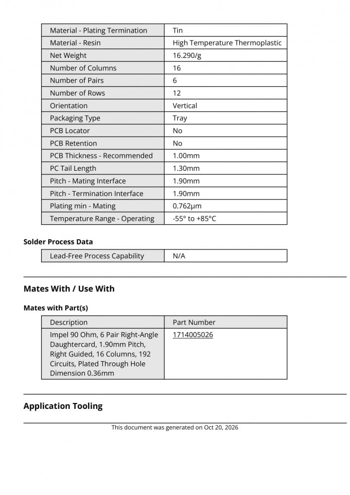 Technical document image 3 for MOLEX 1713955605