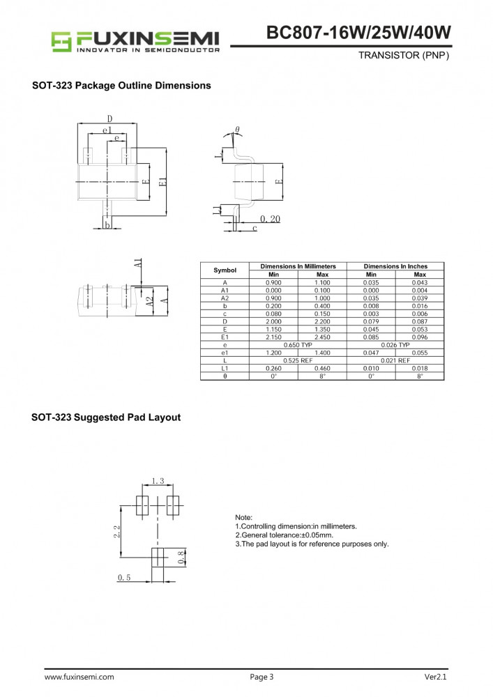 BC807-40W technical document page 3